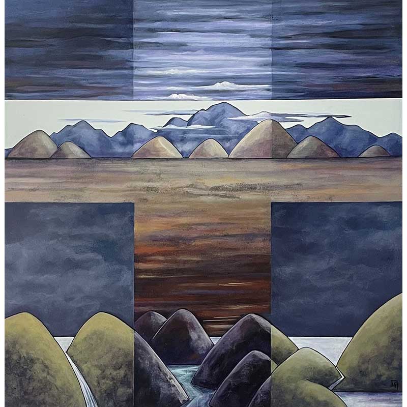 'Altered Perspectives I' painting by artist Linda Gair New Zealand ...