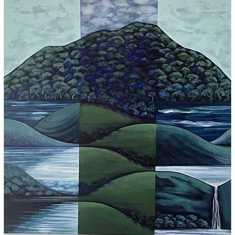 'Altered Perspectives III' painting by artist Linda Gair New Zealand ...