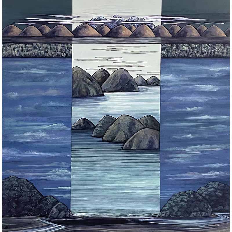 'Altered Perspectives IV' painting by artist Linda Gair New Zealand ...