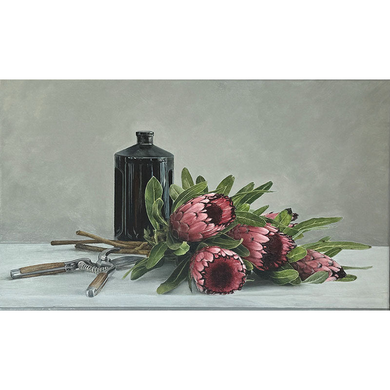 'Proteas' by artist Peter Atkinson NZ – Railway Street Gallery + Studios