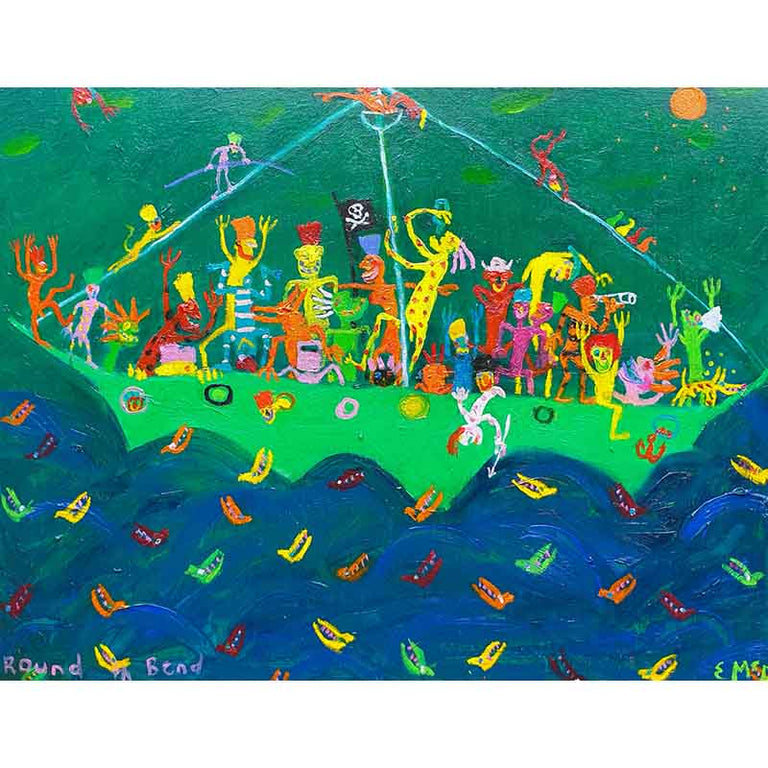 'Round th' Bend' by painter artist Ewan McDougall NZ – Railway Street Gallery + Studios