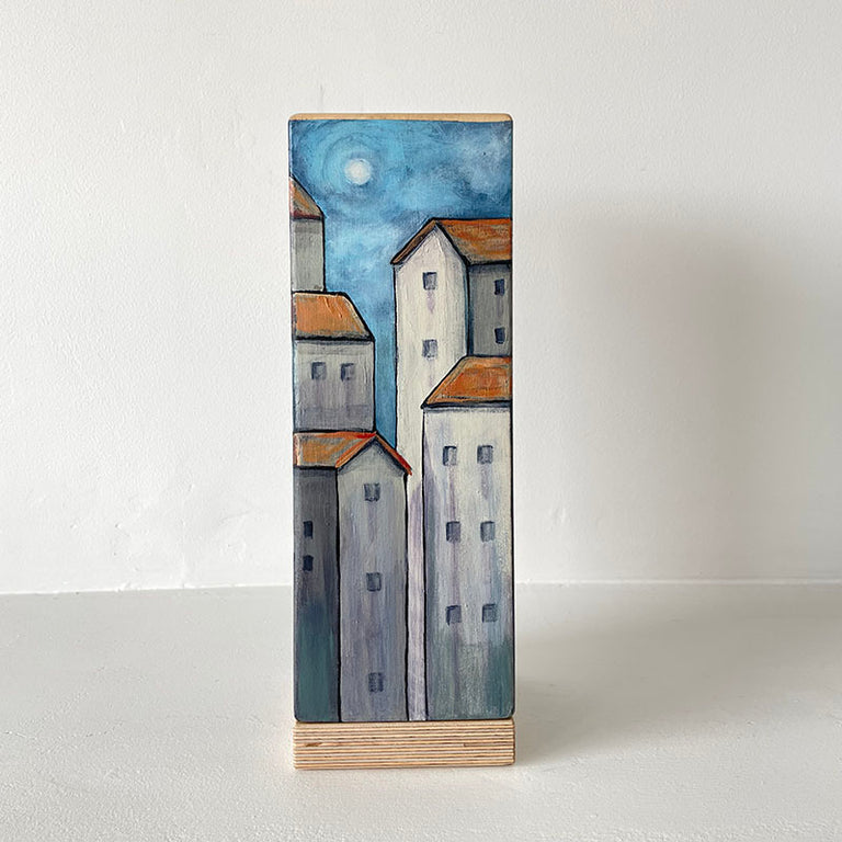 'Urban Clutter' painting by artist Linda Gair New Zealand – Railway ...