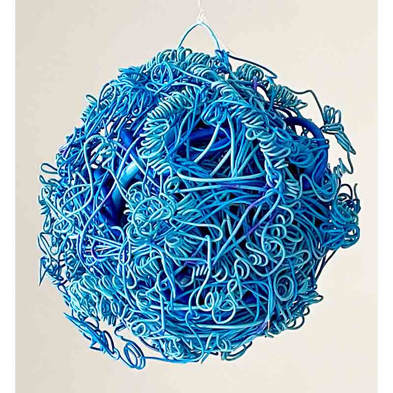 "Wire Sphere - Small IV" by sculptor artist NZ Bev Goodwin – Railway ...
