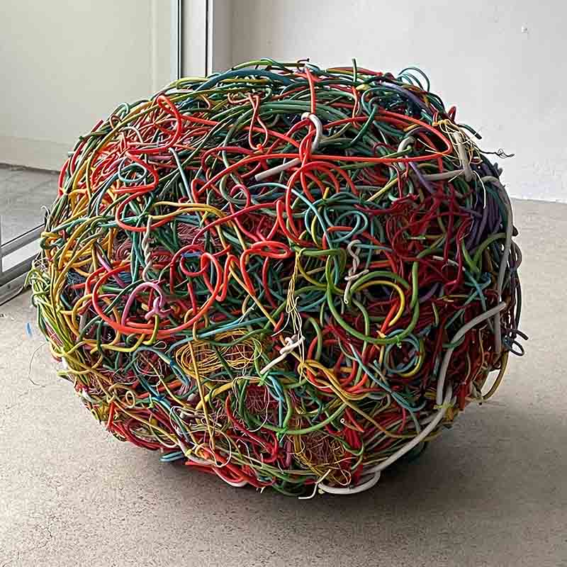 "Wire Sphere - Coppe" by sculptor artist NZ Bev Goodwin – Railway ...
