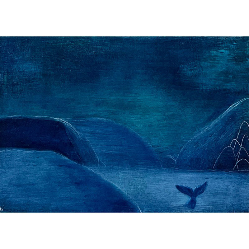 'A whale in Belize' artist Benni Bonni original painting NZ – Railway ...