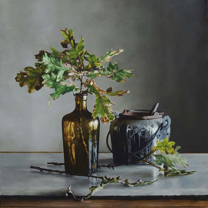 'July: Oak leaves and Glue Pot' by artist PETER ATKINSON Auckland ...